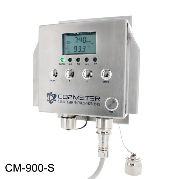 Industrial Stainless Steel CO2 Gas Detector | CO2Meter.com