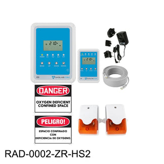 Oxygen Deficiency and Enrichment Safety Alarm with Horn Strobes – CO2 Meter